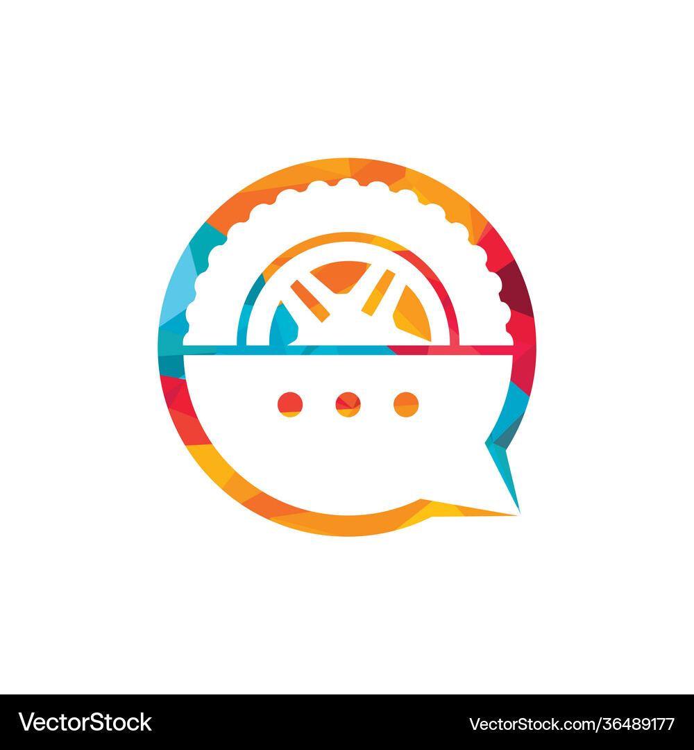 Transport chat logo design template Royalty Free Vector
