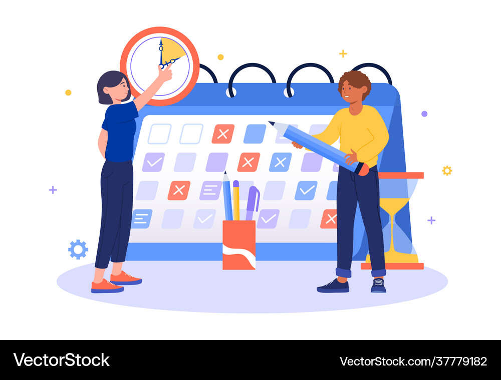 Appointment and booking application Royalty Free Vector
