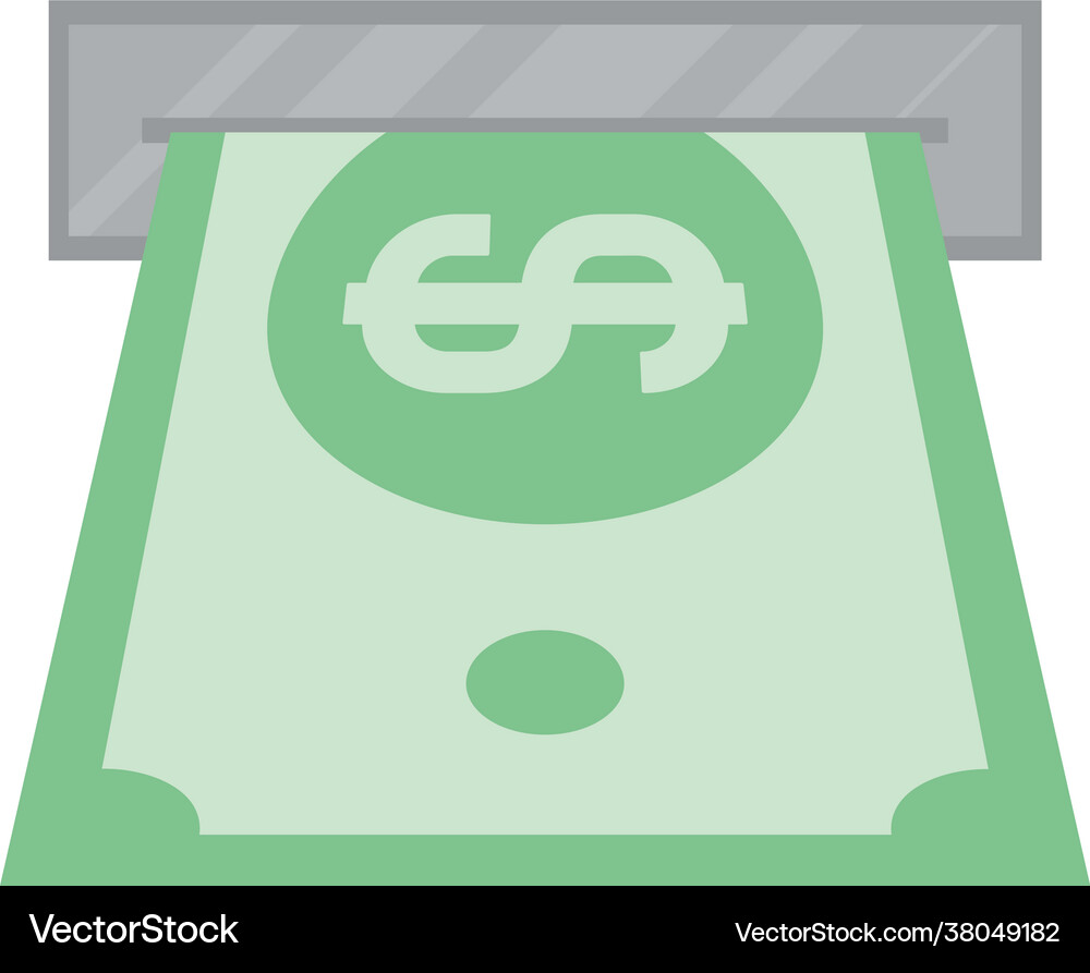 Atm cash money Royalty Free Vector Image - VectorStock