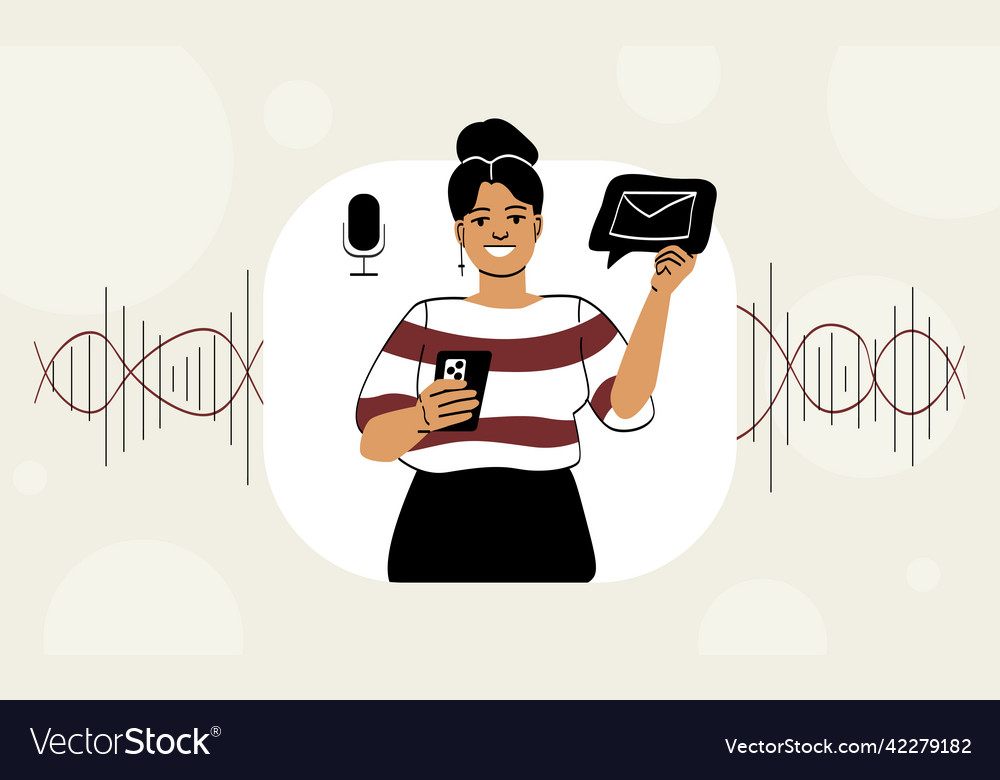 Audio message concept Royalty Free Vector Image