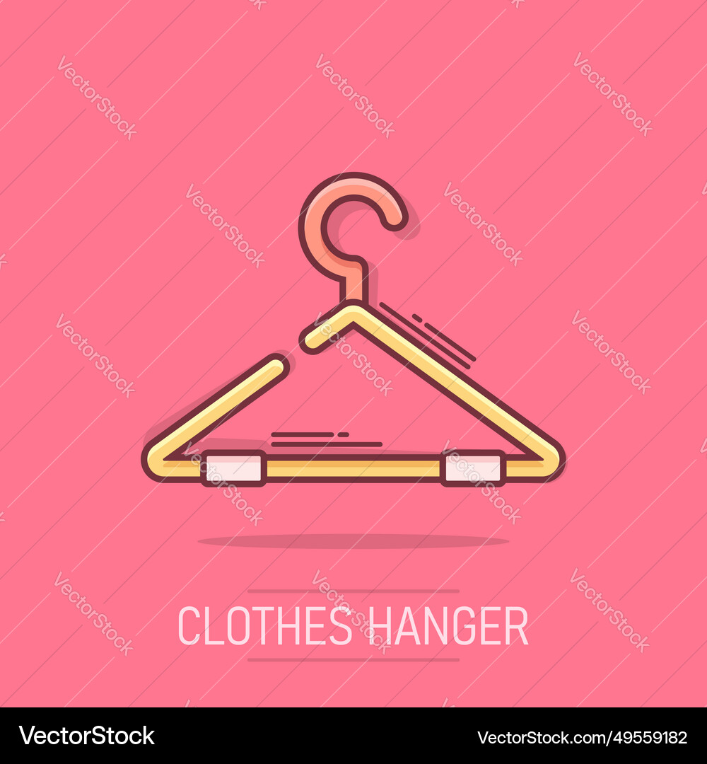 Cartoon hanger icon in comic style wardrobe Vector Image