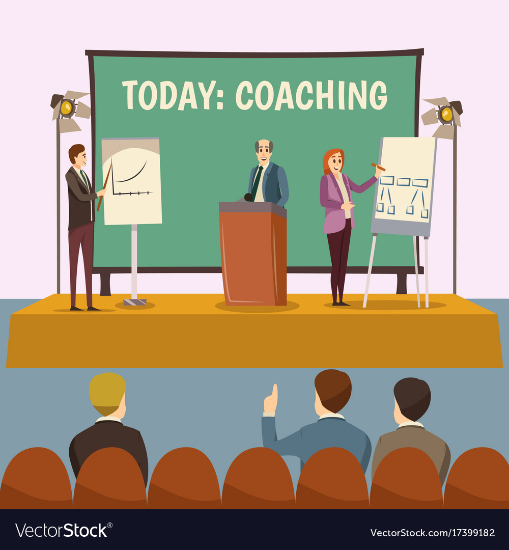 Coaching lecture Royalty Free Vector Image - VectorStock