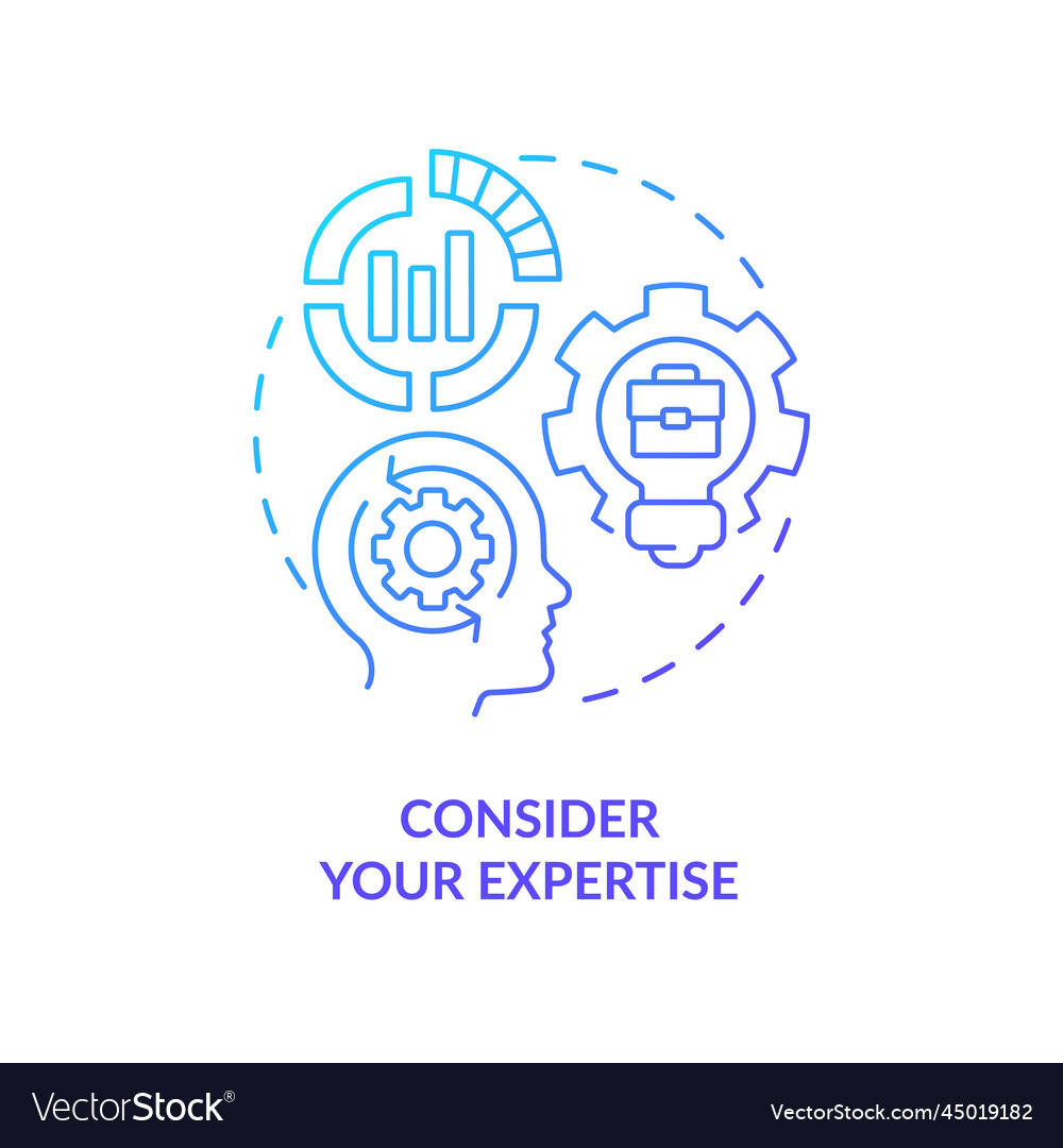 Consider expertise blue gradient concept icon Vector Image Consider expertise blue gradient concept icon Vector Image