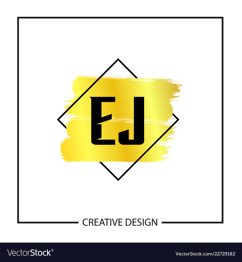 Initial letter ej logo template design Royalty Free Vector