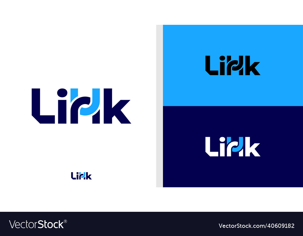 Link logo connect technology editable Royalty Free Vector