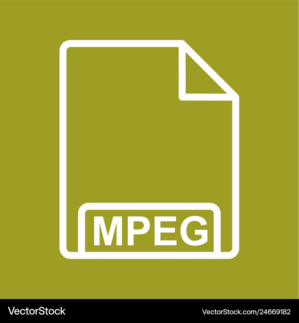 Mpeg icon Royalty Free Vector Image - VectorStock