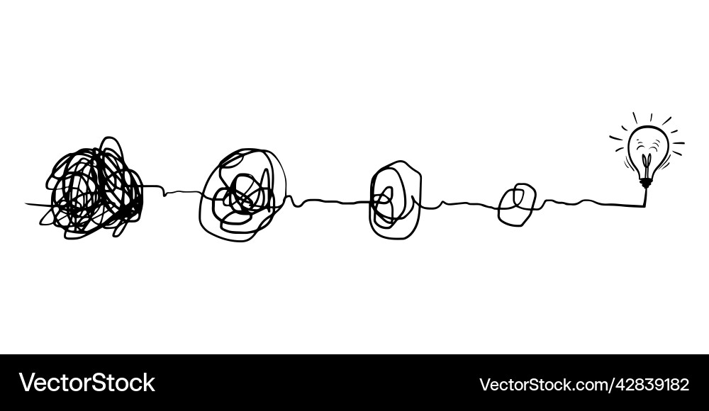 Scribble line doodles the concept of transition Vector Image