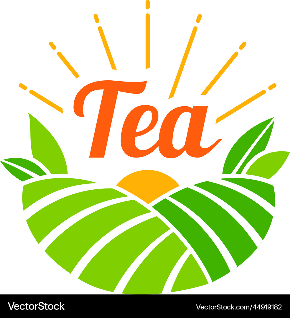 Tea time sign hot beverage at graphic cup design Vector Image