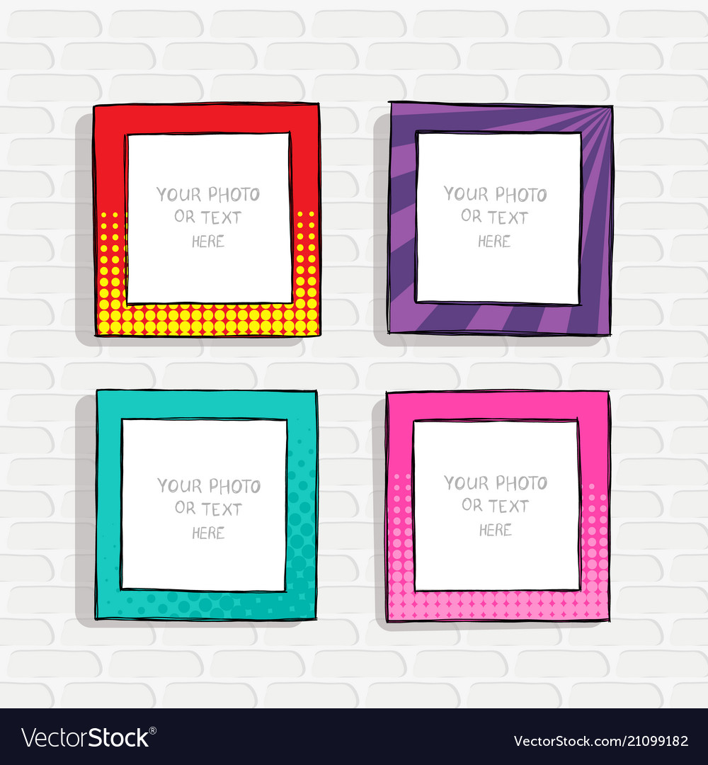 Template photo frames Royalty Free Vector Image