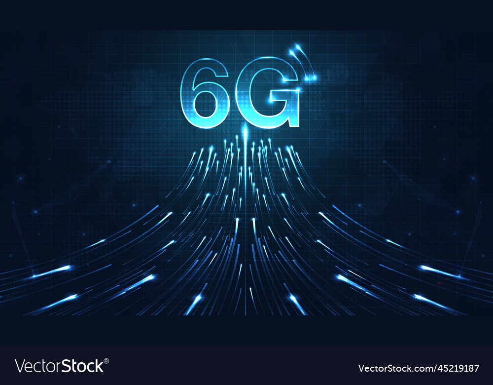 6g technology concept modern network connection Vector Image