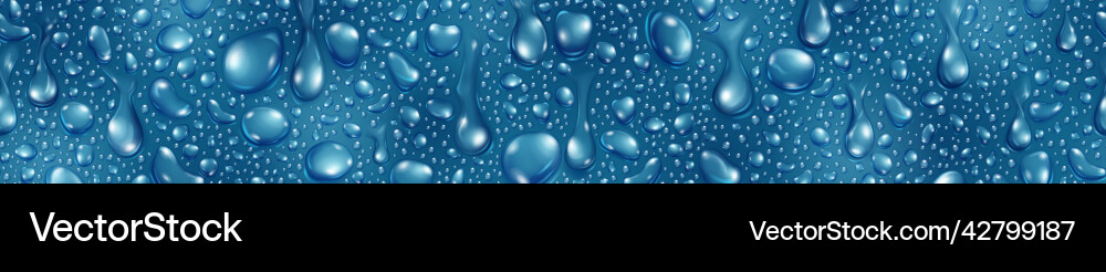 Banner of water drops Royalty Free Vector Image