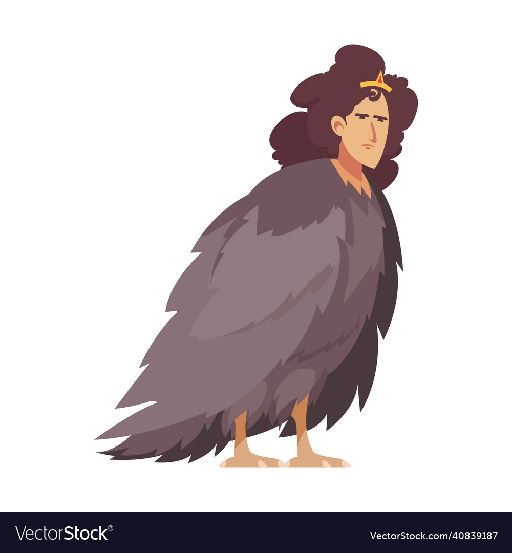 Bird man creature composition Royalty Free Vector Image