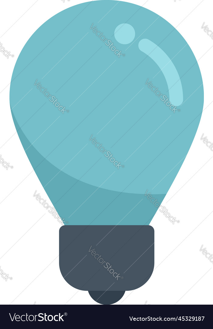Bulb icon flat computer interface Royalty Free Vector Image