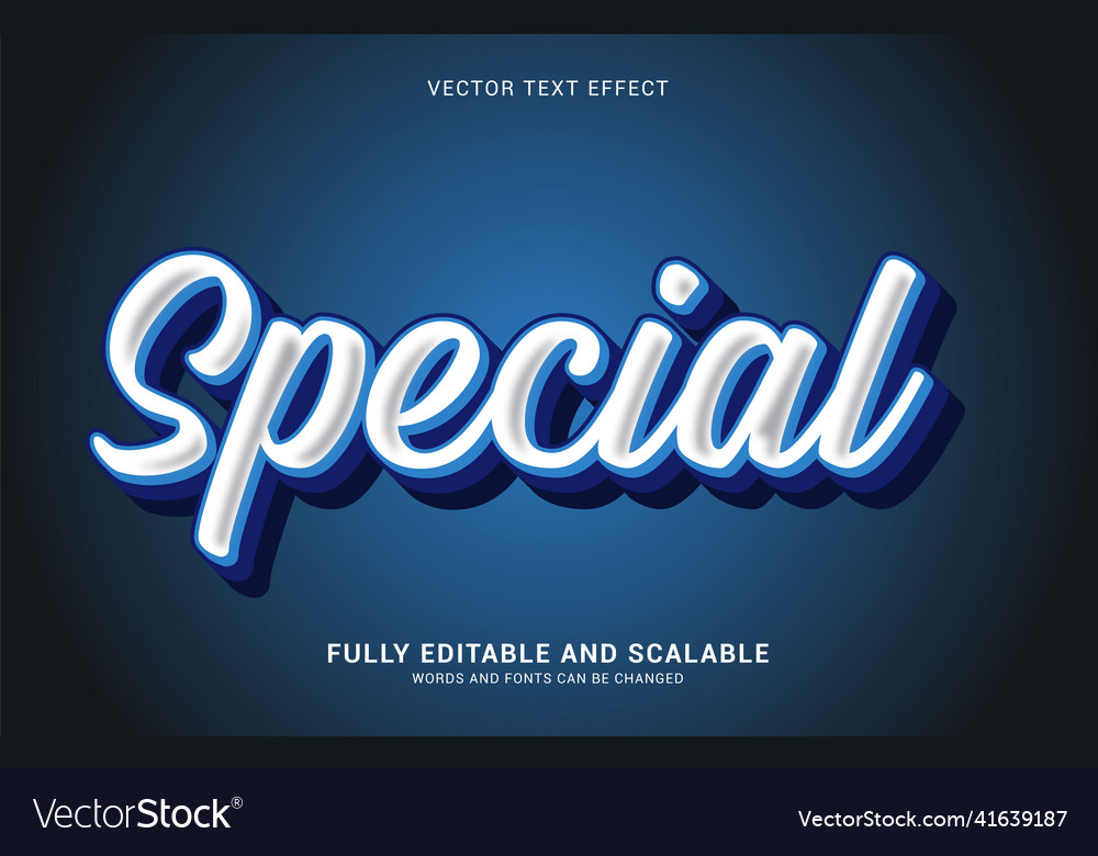 Editable text effect special style Royalty Free Vector Image
