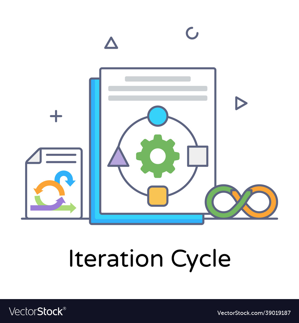 Iteration cycle Royalty Free Vector Image - VectorStock Iteration cycle Royalty Free Vector Image - VectorStock