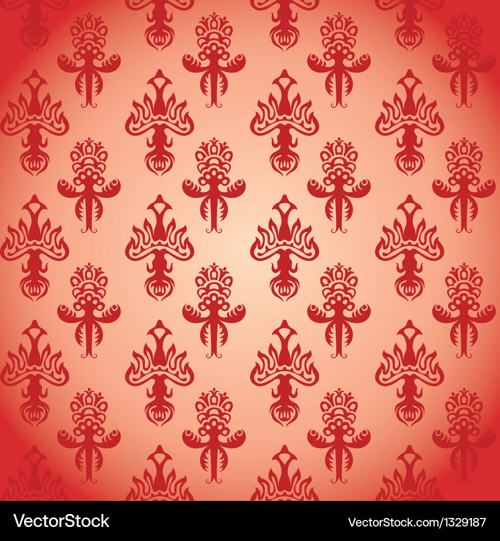 Pattern in old style with curls Royalty Free Vector Image