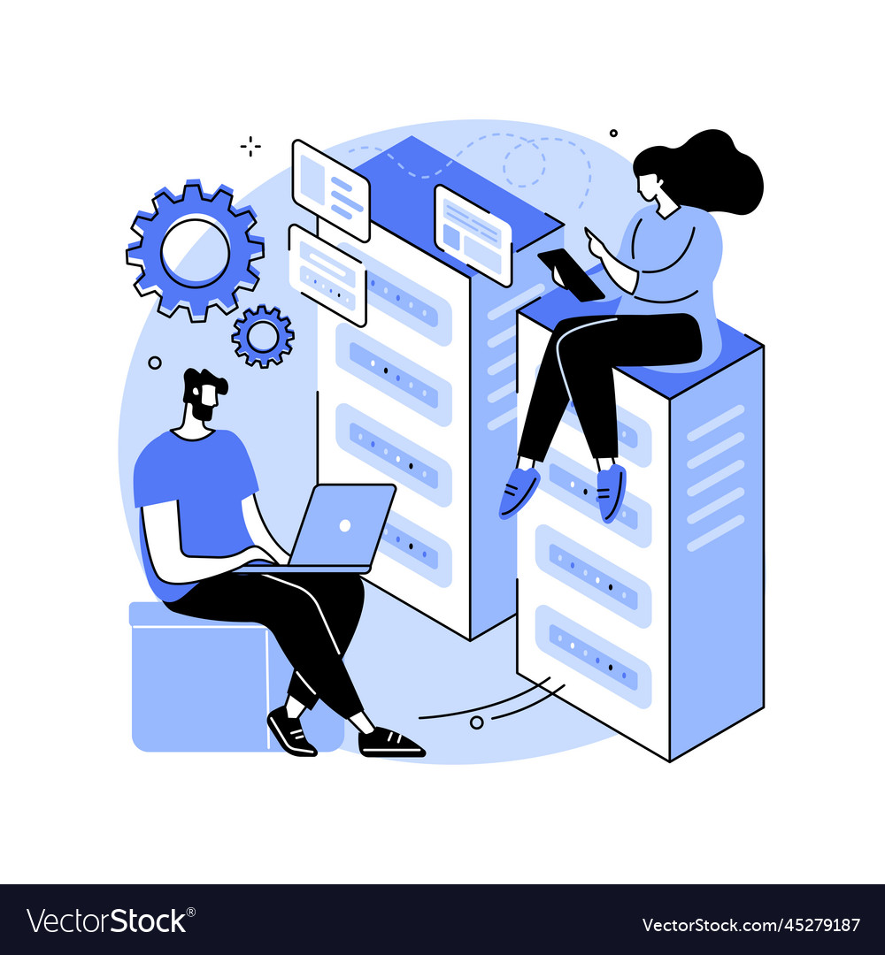 Php and mysql development abstract concept Vector Image Php and mysql development abstract concept Vector Image