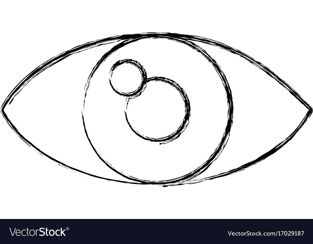 Technology concept human eye virtual Royalty Free Vector