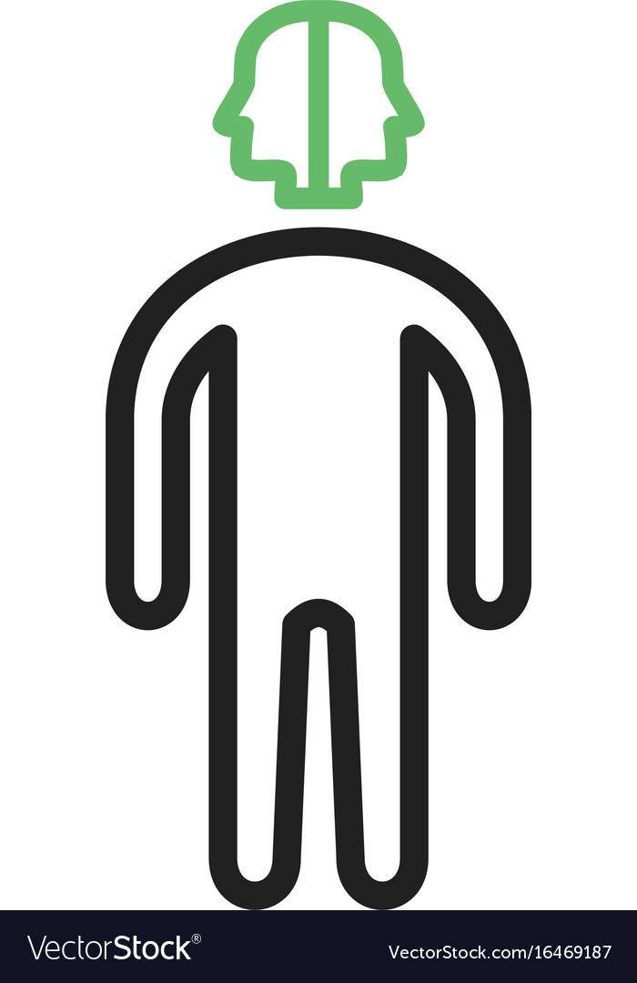 Two faced Royalty Free Vector Image - VectorStock