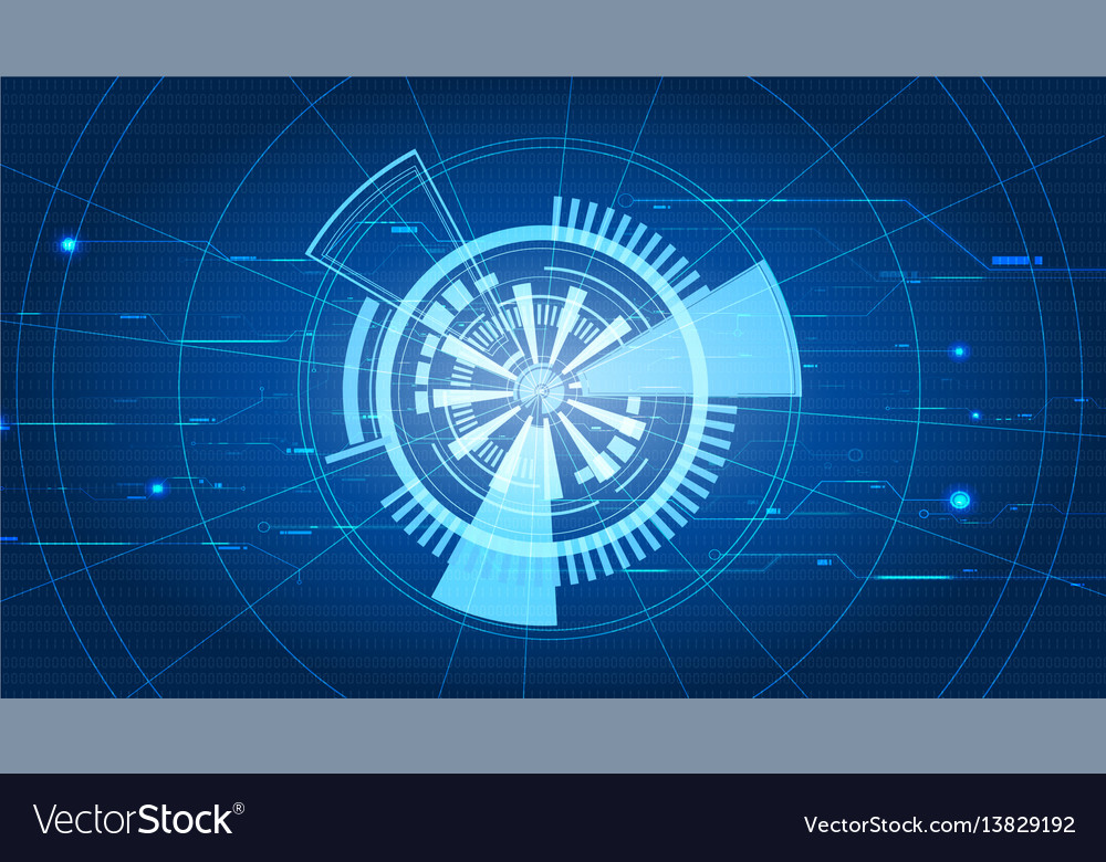 Abstract blue technology interface backgrounds Vector Image
