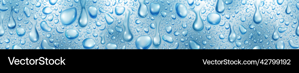 Banner of water drops Royalty Free Vector Image