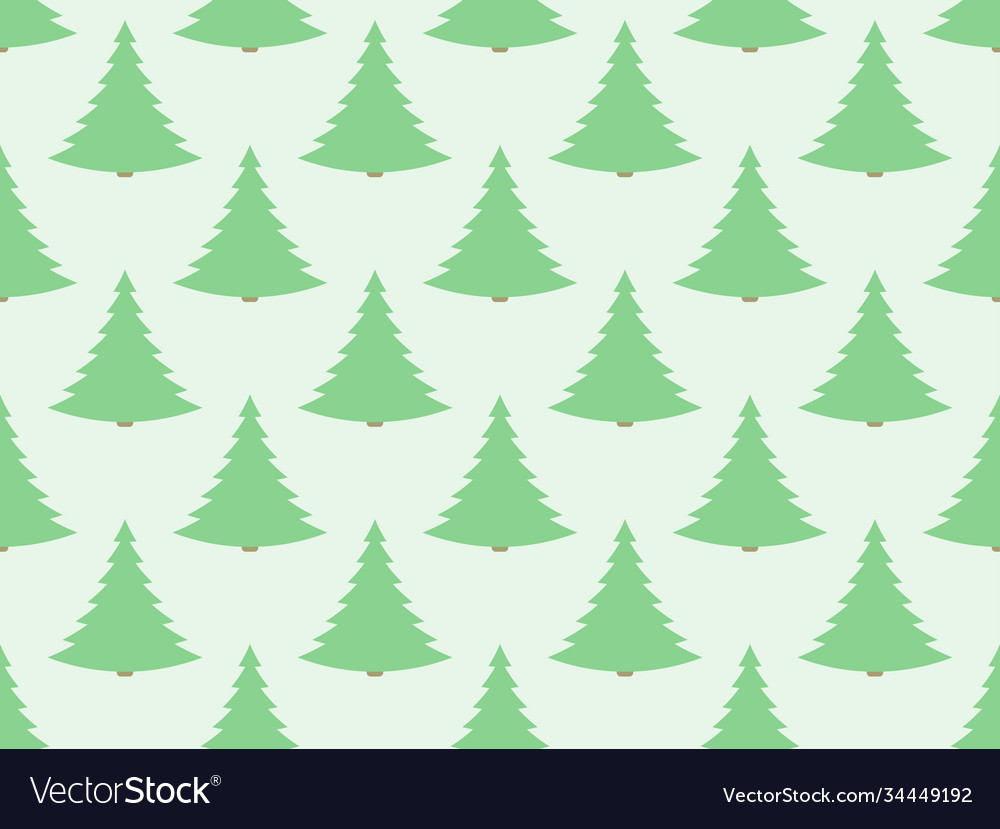 Christmas tree seamless pattern holiday time Vector Image