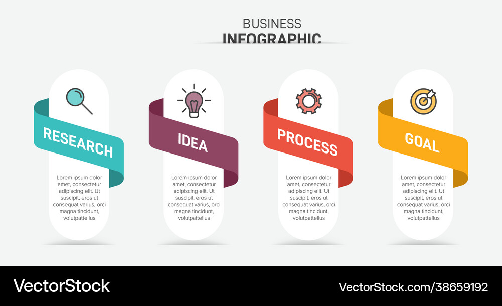 Infographic design with icons and 4 options Vector Image
