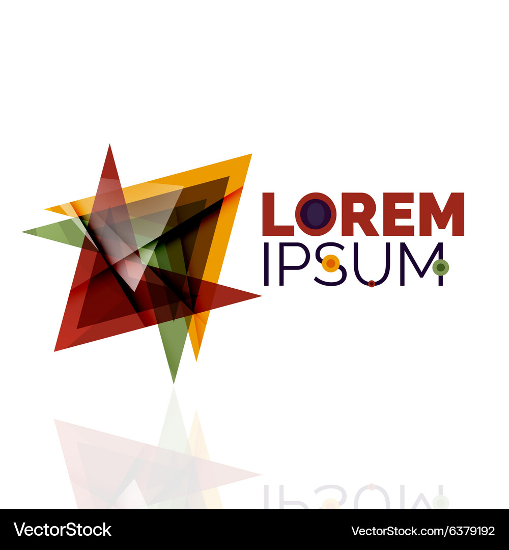 Logo abstract geometric business icon Royalty Free Vector