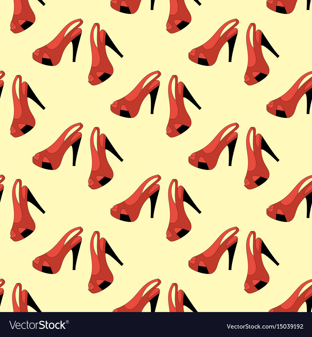Shoes seamless pattern Royalty Free Vector Image