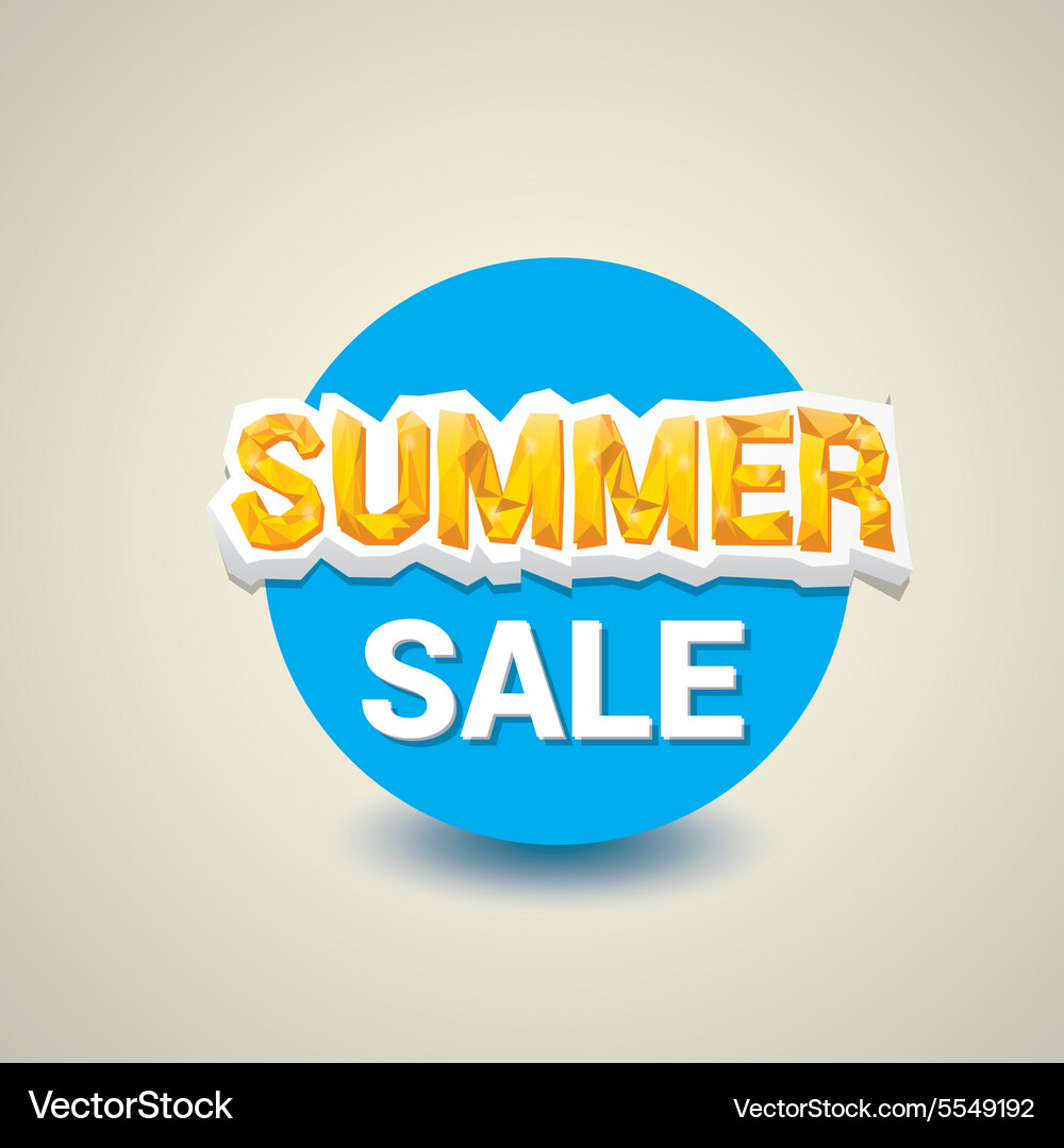 Summer sale label or sticker Royalty Free Vector Image