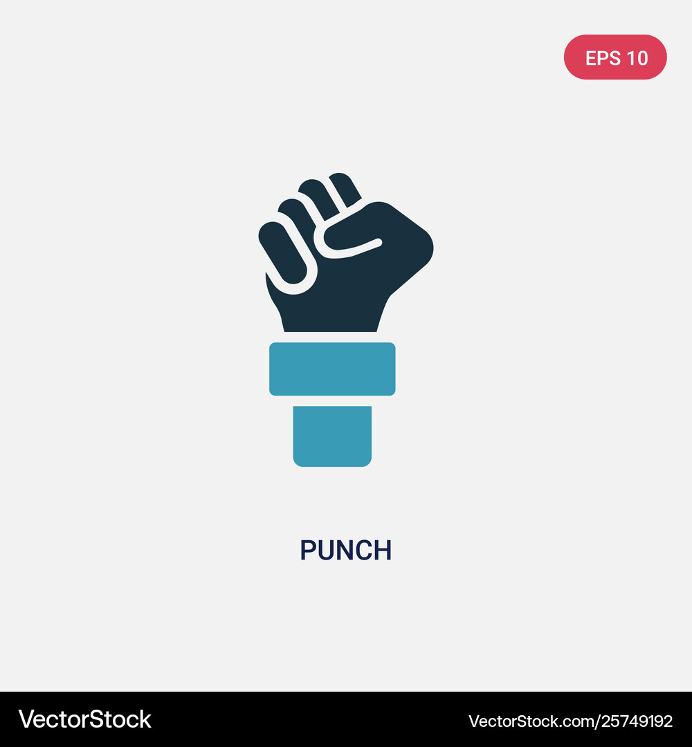 Two color punch icon from success concept Vector Image