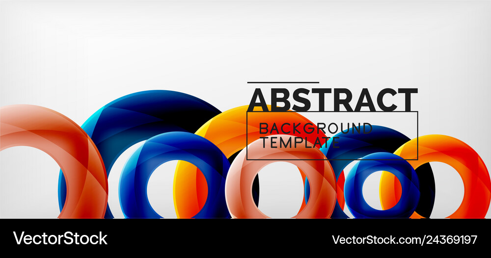 Colorful rings geometric abstract Royalty Free Vector Image