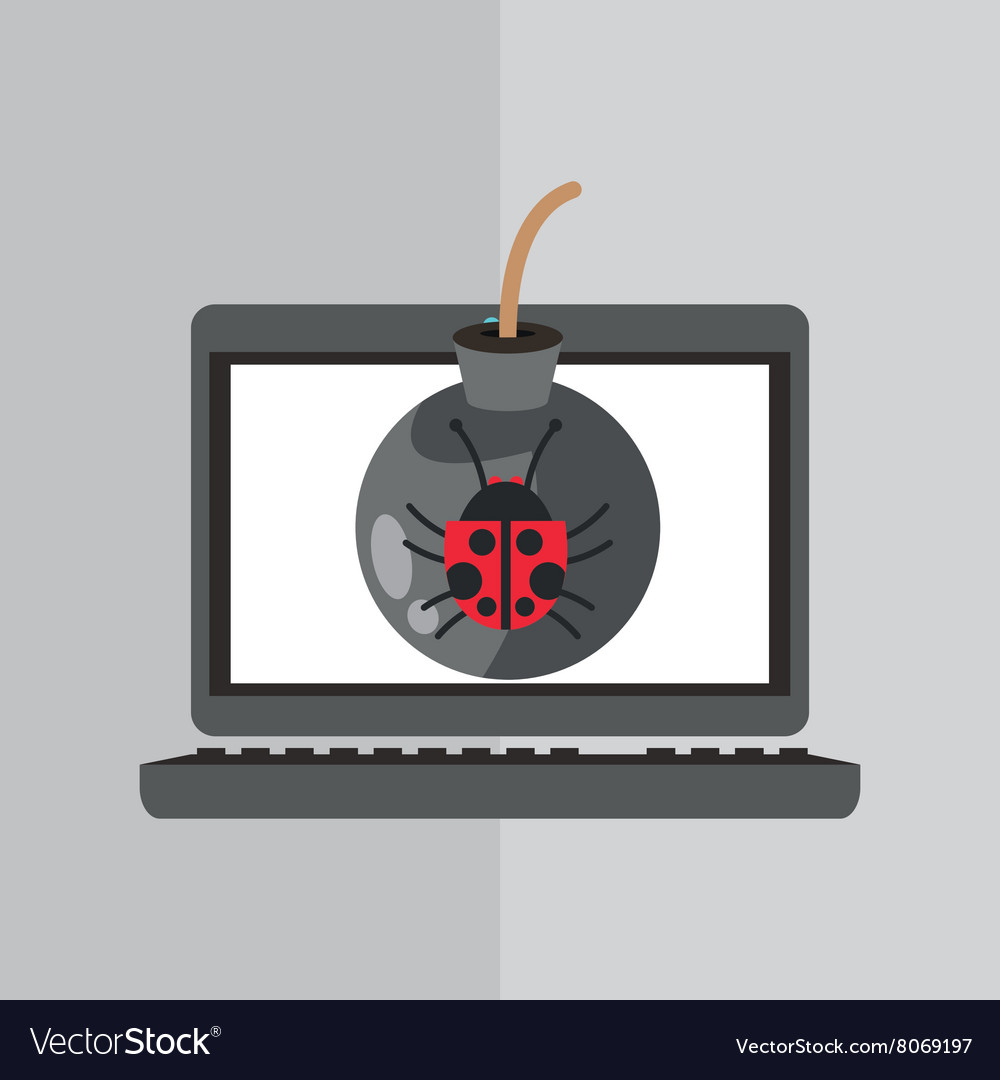 Cyber security antivirus design Royalty Free Vector Image