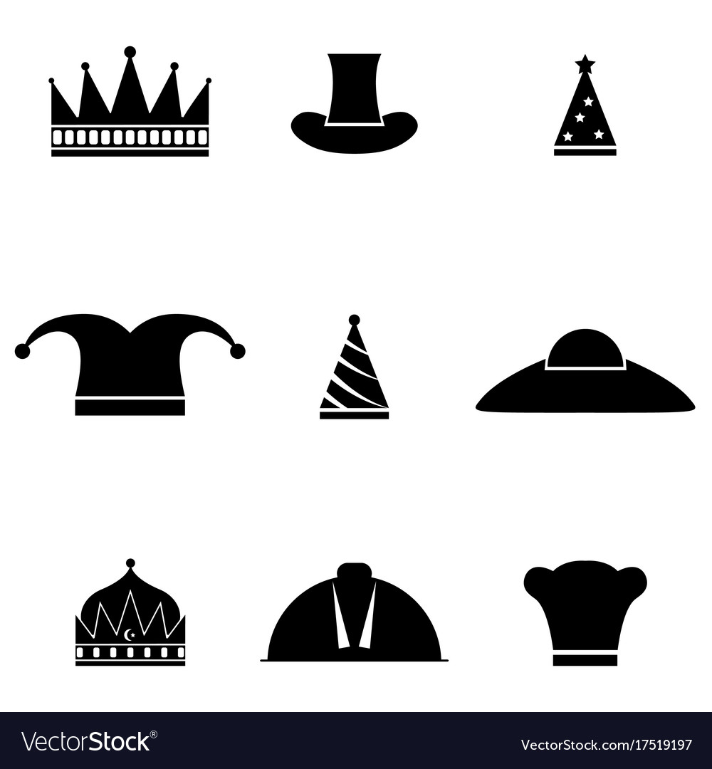 Hat icon set Royalty Free Vector Image - VectorStock