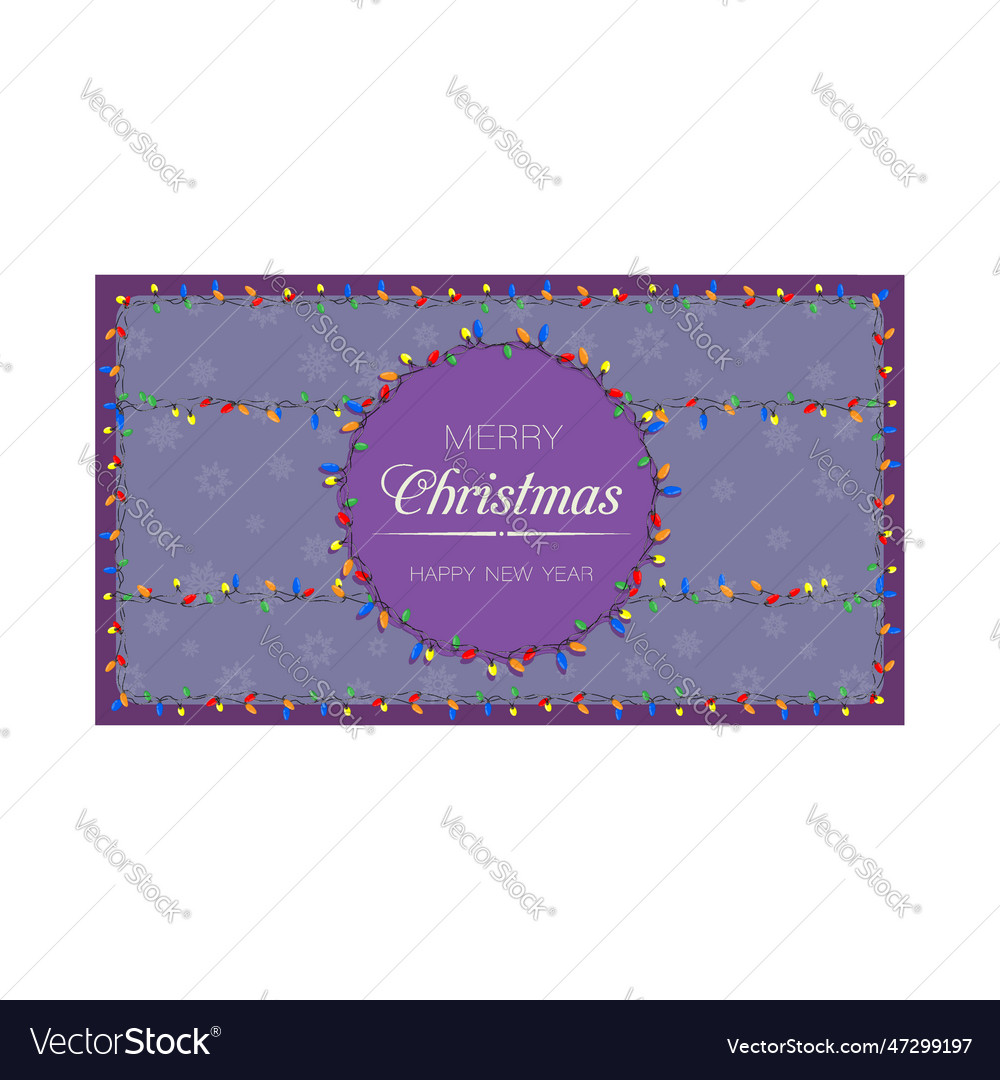 Horizontal rectangular print template christmas Vector Image
