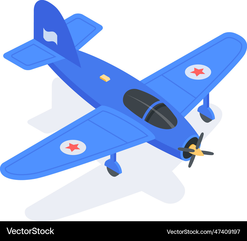 Isometric icon of rotor plane Royalty Free Vector Image
