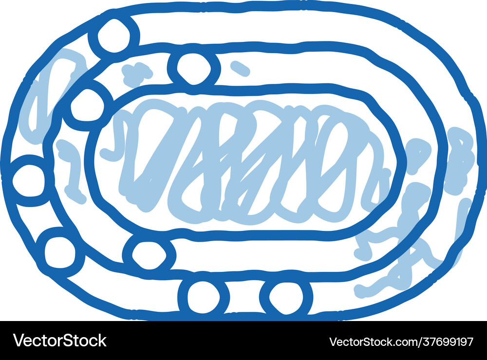 Marathon Stadion Draufsicht doodle icon hand gezeichnet
