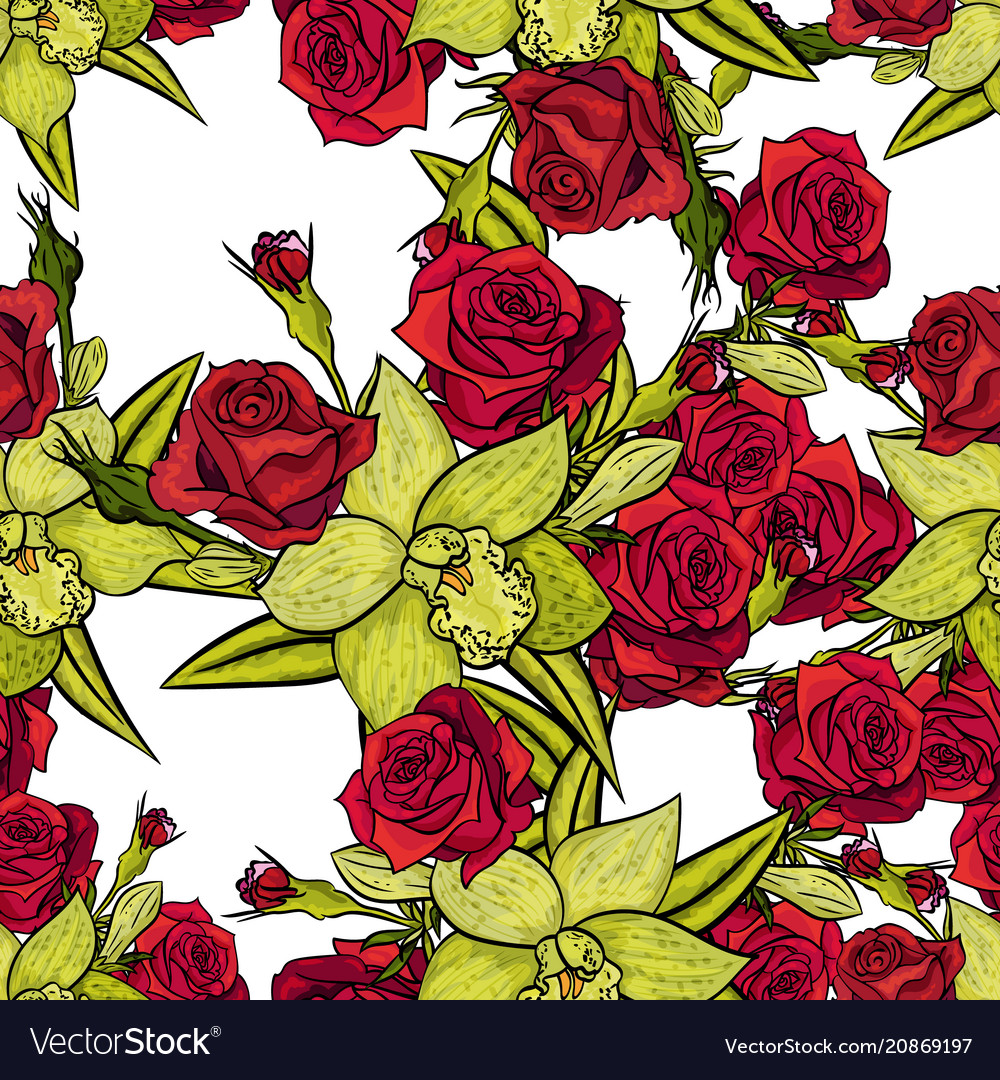 Seamless flower pattern Royalty Free Vector Image