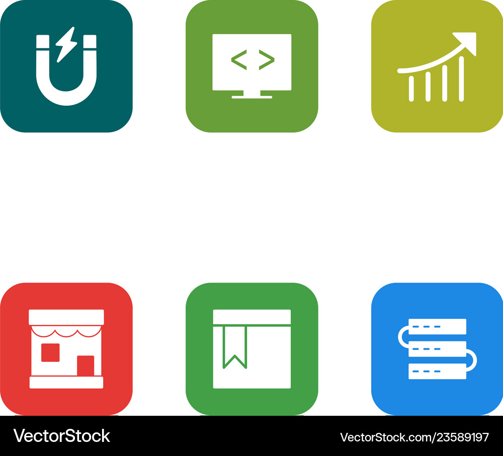 Set of seo search engine optimization icons Vector Image