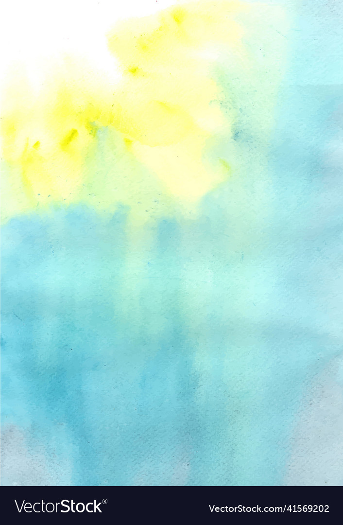 Abstract yellow and blue watercolor background Vector Image