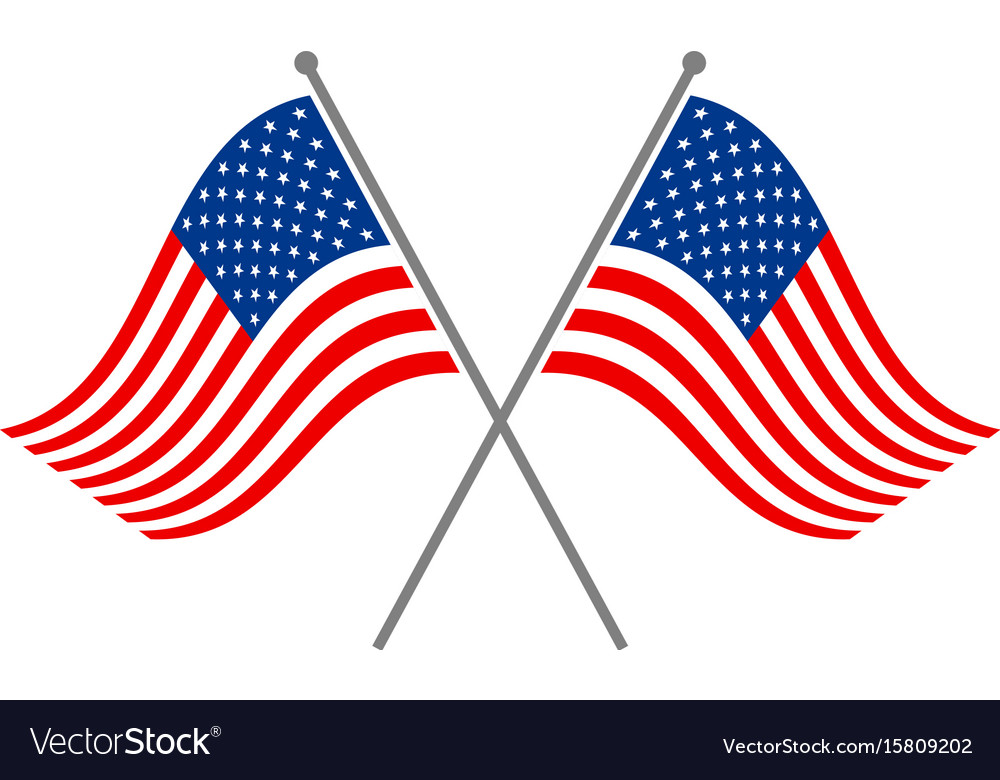 American flags Royalty Free Vector Image - VectorStock