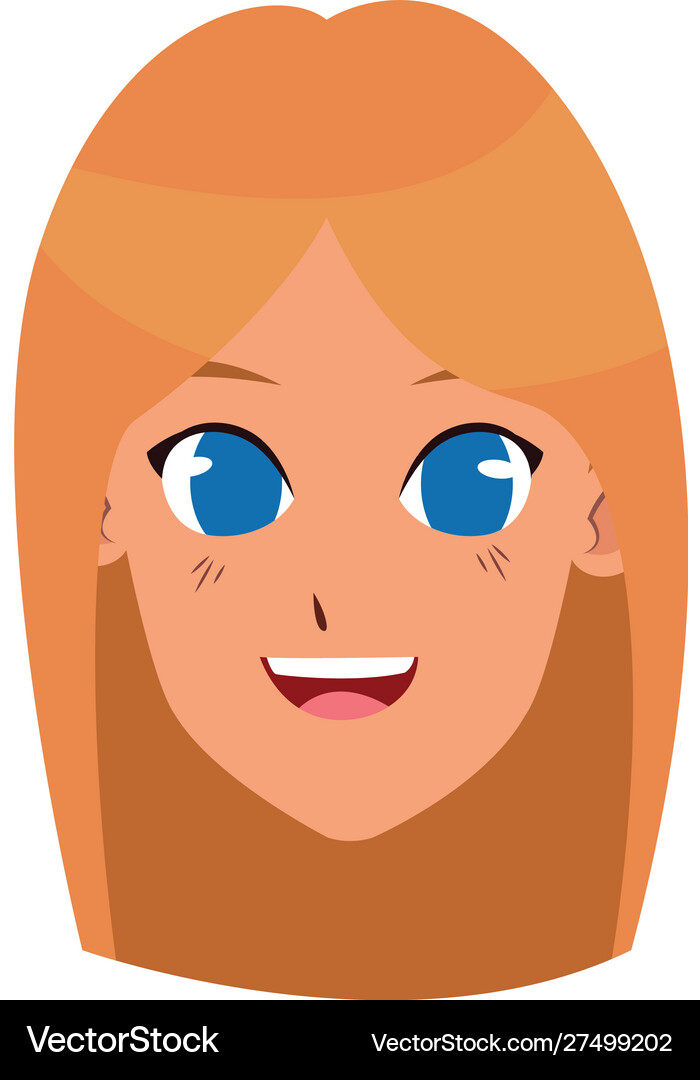 Cartoon girl smiling icon Royalty Free Vector Image
