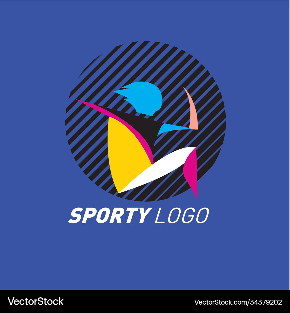 Colorful dynamic sport logo and icon event Vector Image