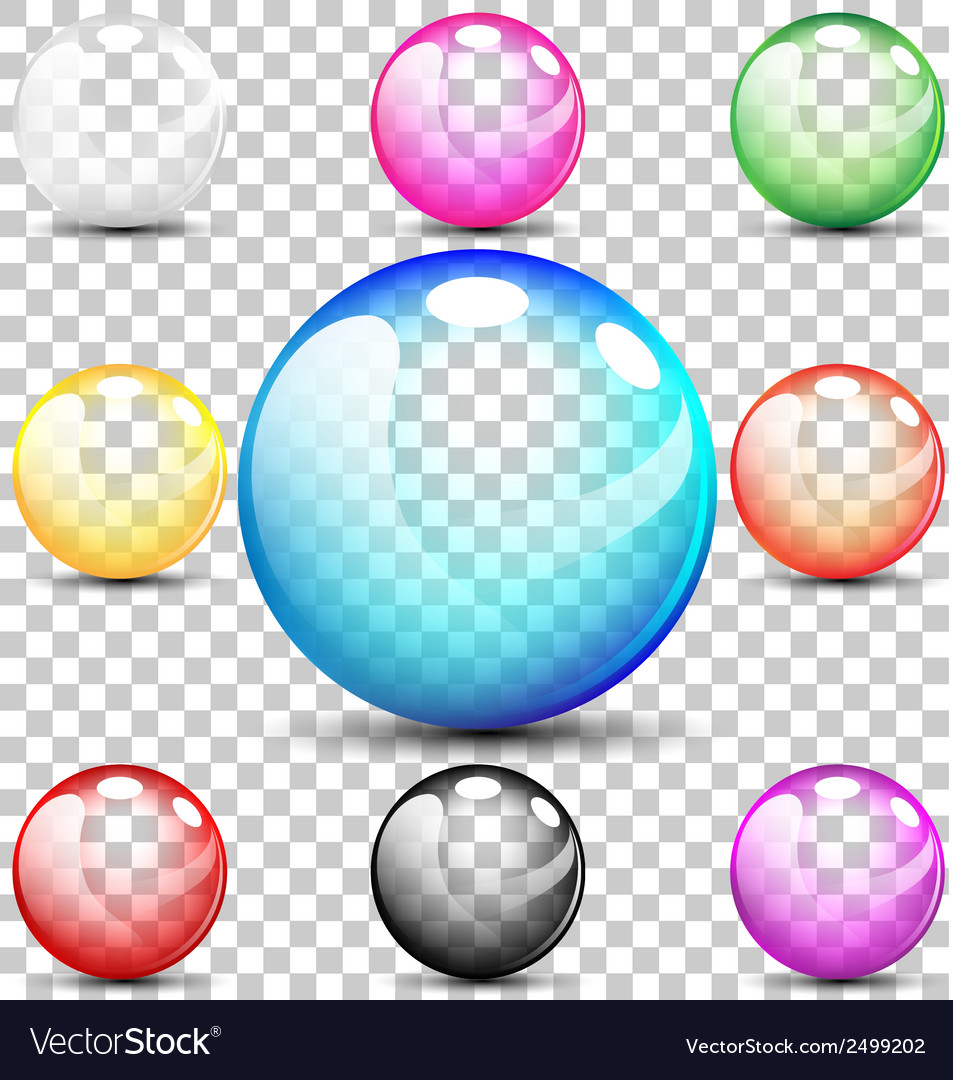 Colorful translucent bubbles Royalty Free Vector Image