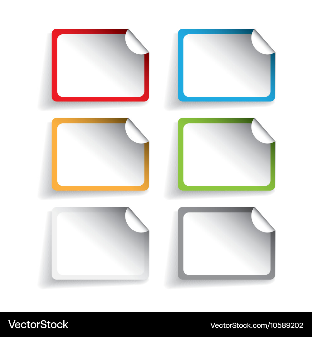 Empty label or sticker set Royalty Free Vector Image