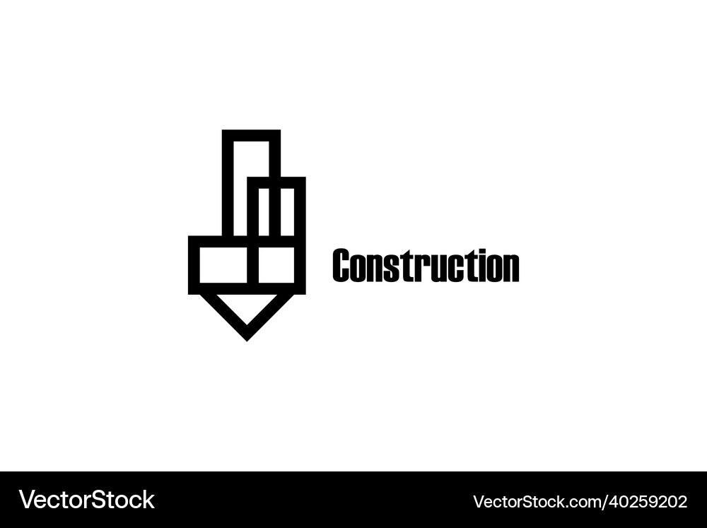Logo or icon or symbol of a construction monogram Vector Image