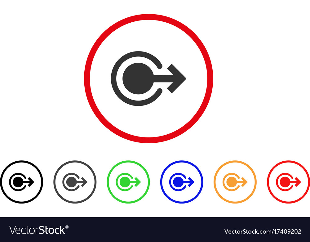 Logout rounded icon Royalty Free Vector Image - VectorStock