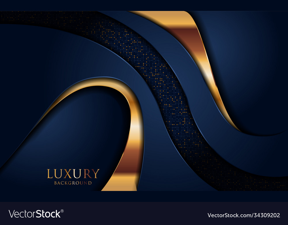 Luxury navy blue background combine with golden Vector Image Luxury navy blue background combine with golden Vector Image