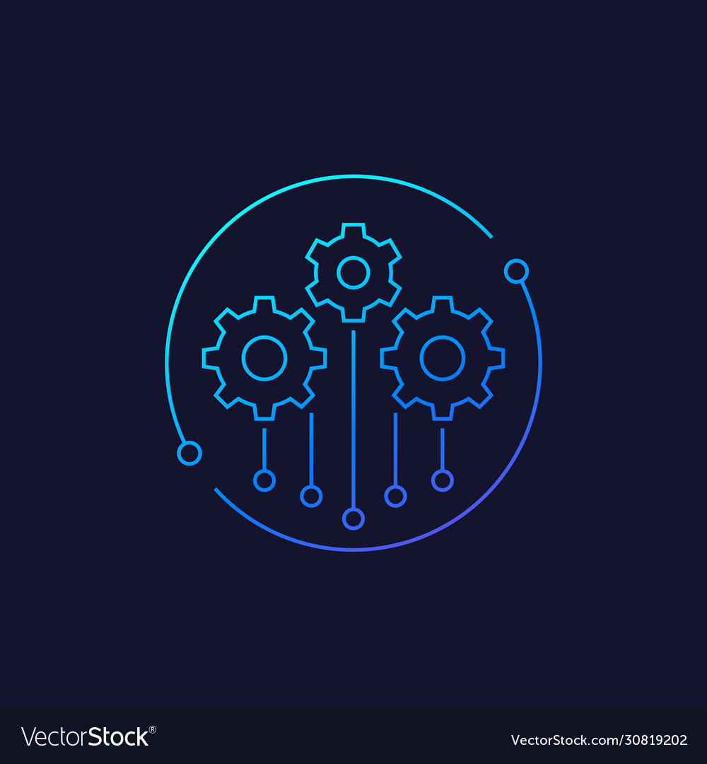 Project icon linear Royalty Free Vector Image - VectorStock