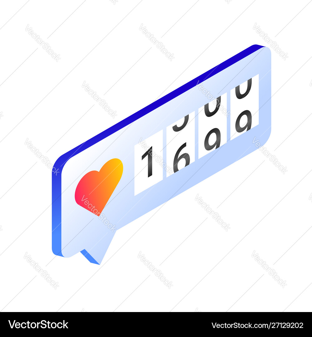 Social media like counter meter lots Royalty Free Vector